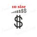Dollar Embroidery Design. Mini Dollar Design. Dollar Sign Embroidery ...