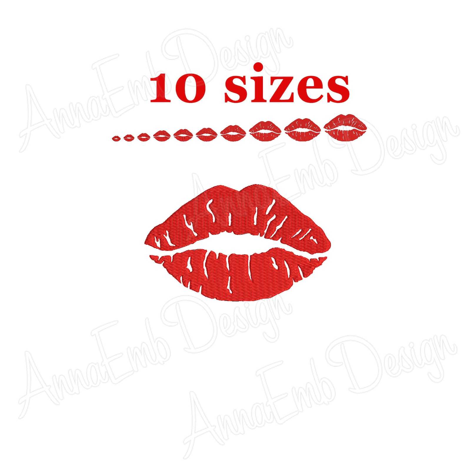 Lips Embroidery Design. Lipstick Embroidery Design. Machine Embroidery ...