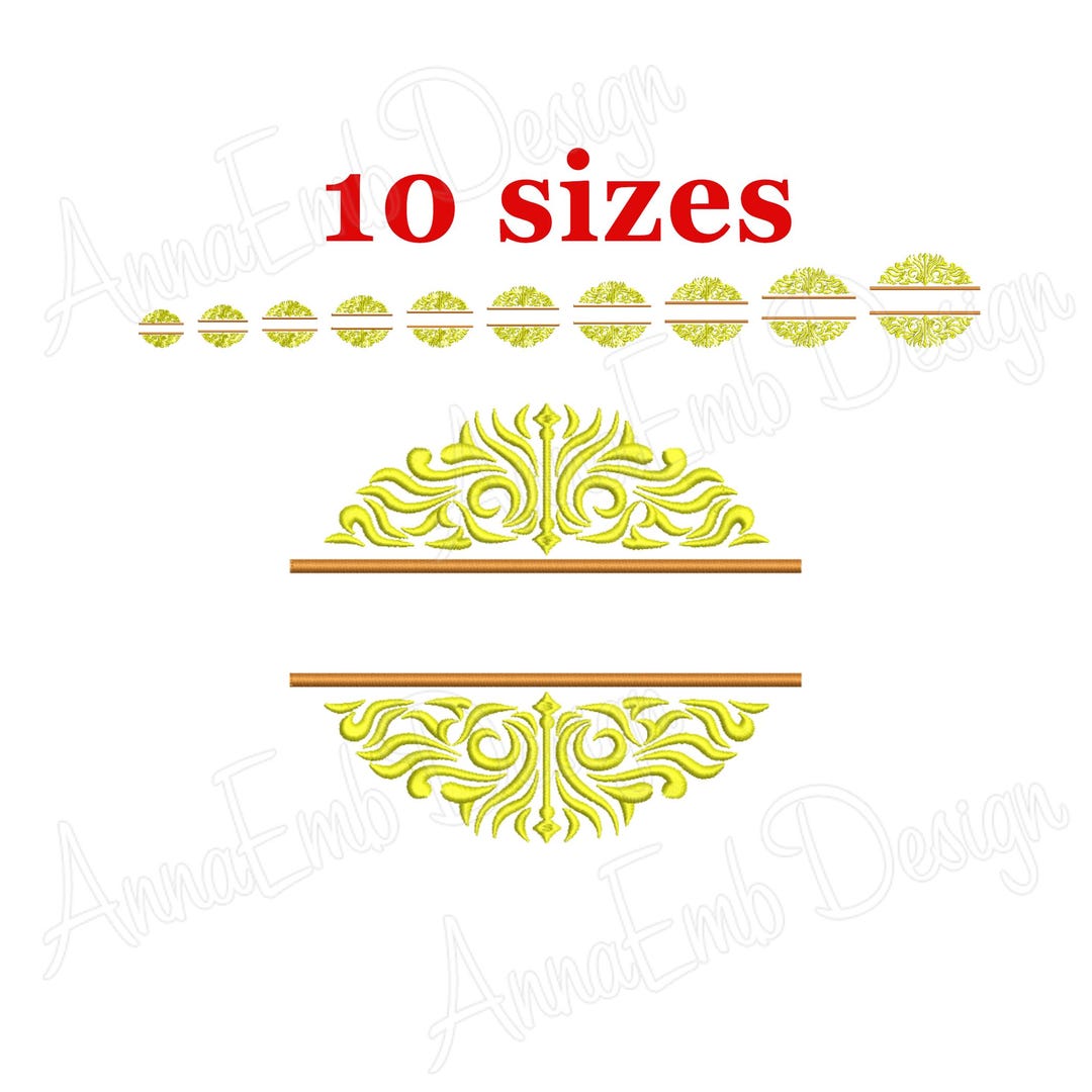 Split Embroidery Design. Wedding Border Royal Border Royal Frame Frame ...