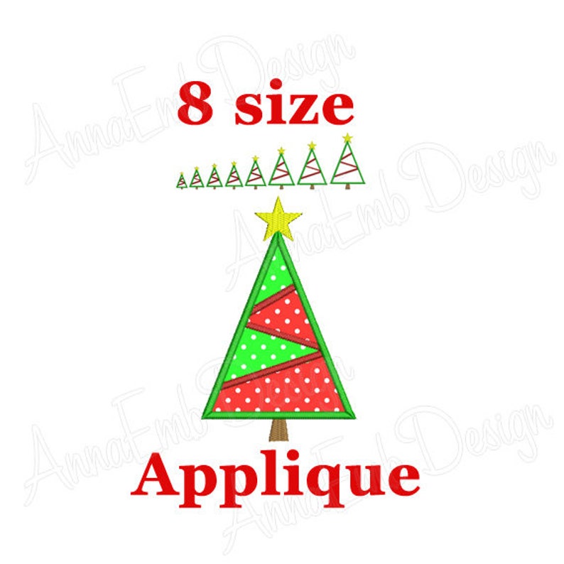 Christmas Tree Applique Embroidery Design. Tree Mini. Tree - Etsy