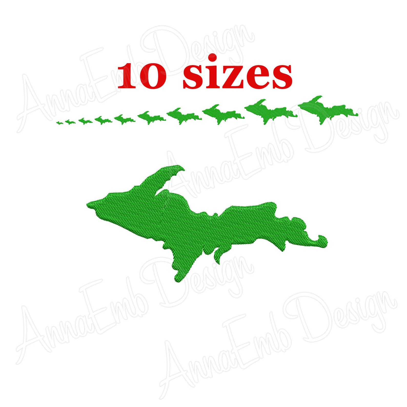 Michigan Upper Peninsula Embroidery Design. Machine Embroidery ...