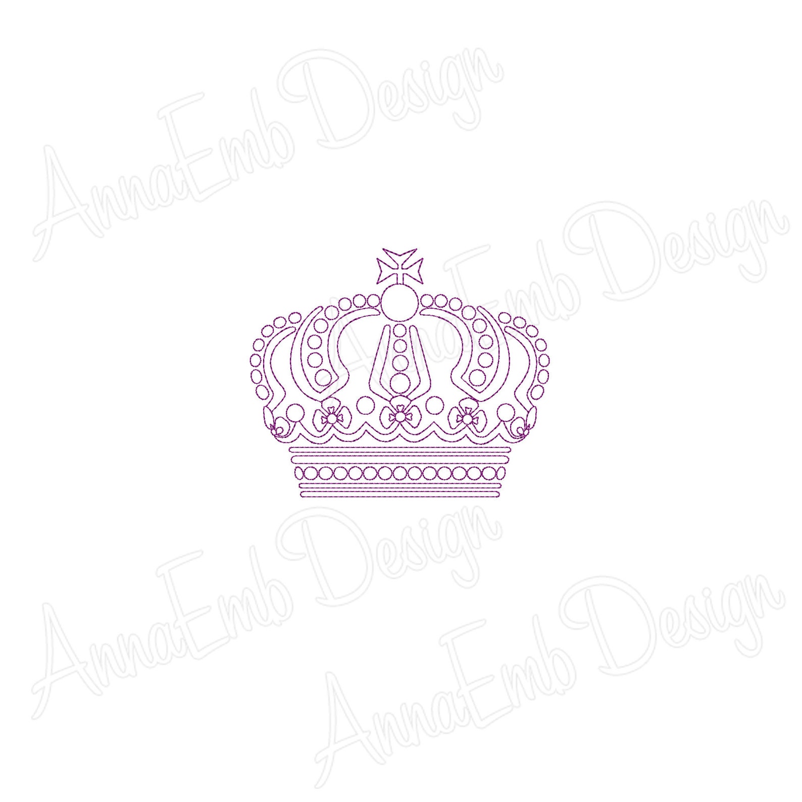 Royal Crown Embroidery Design. Machine Embroidery Design. Tiara ...