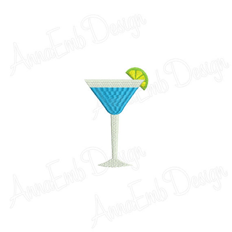 Cocktail Embroidery Design. Martini Cocktail. Cocktail | Etsy