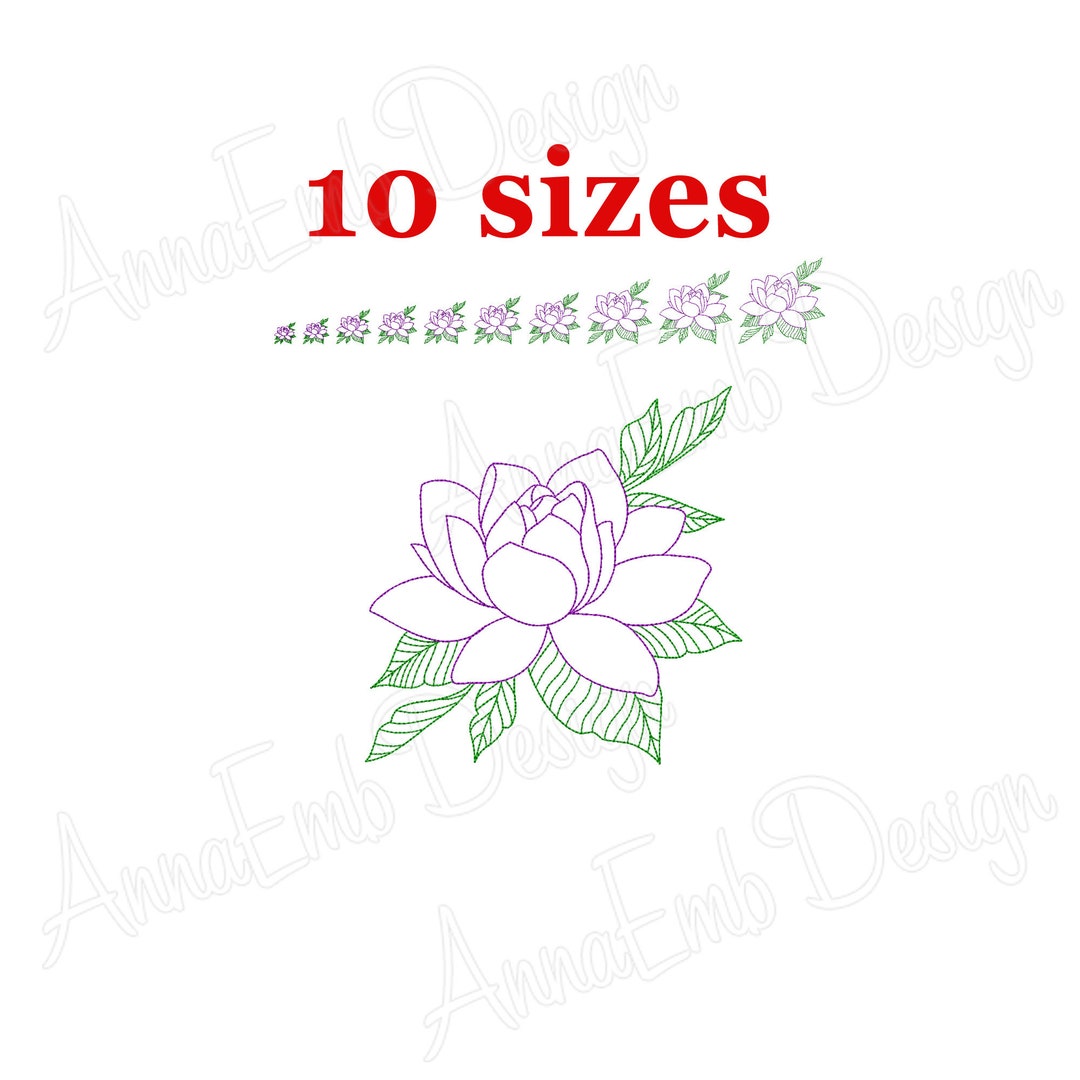 Lotus Flower Embroidery Design. Machine Embroidery Design. Mini Lotus ...