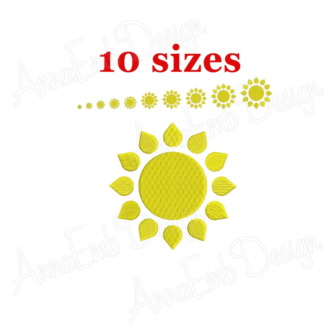 Sun Embroidery Design. Sunshine Design. Sun Mini Embroidery. Sun ...