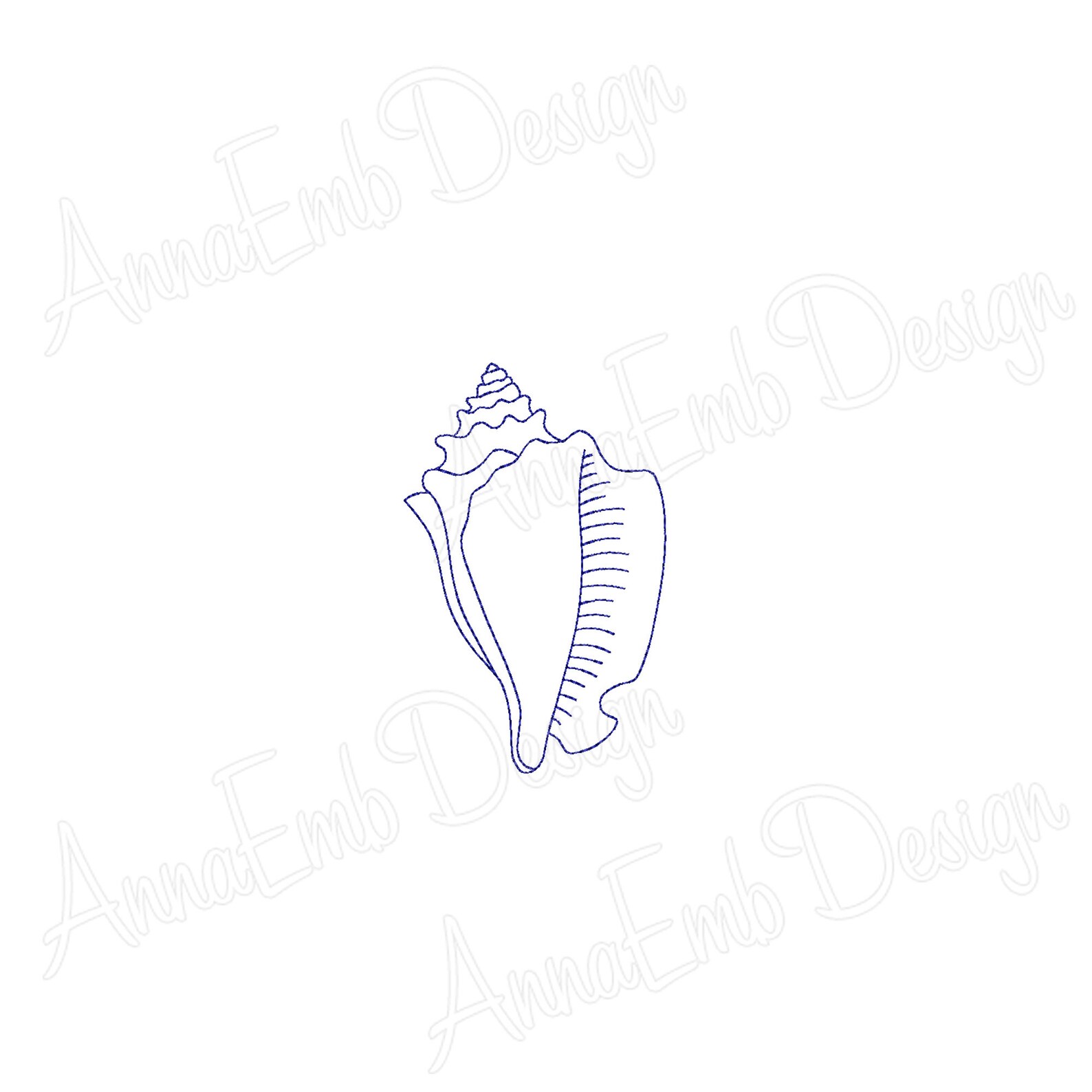Sea Shell Embroidery Design. Sea Shell Mini Embroidery. - Etsy