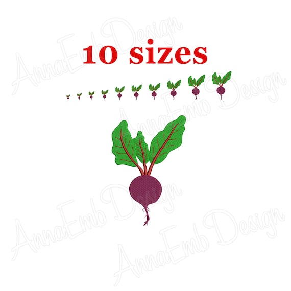Beet Embroidery Design. Beet Mini. Machine Embroidery Design. | Etsy