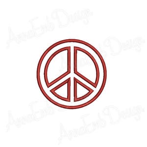 Peace Sign Applique Embroidery Design. Peace Sign Embroidery Design ...