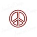 Peace Sign Applique Embroidery Design. Peace Sign Embroidery Design ...