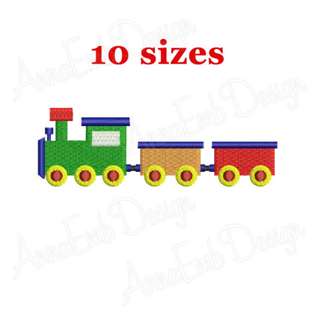 Train Embroidery Design. Train Silhouette Embroidery. Train Design ...