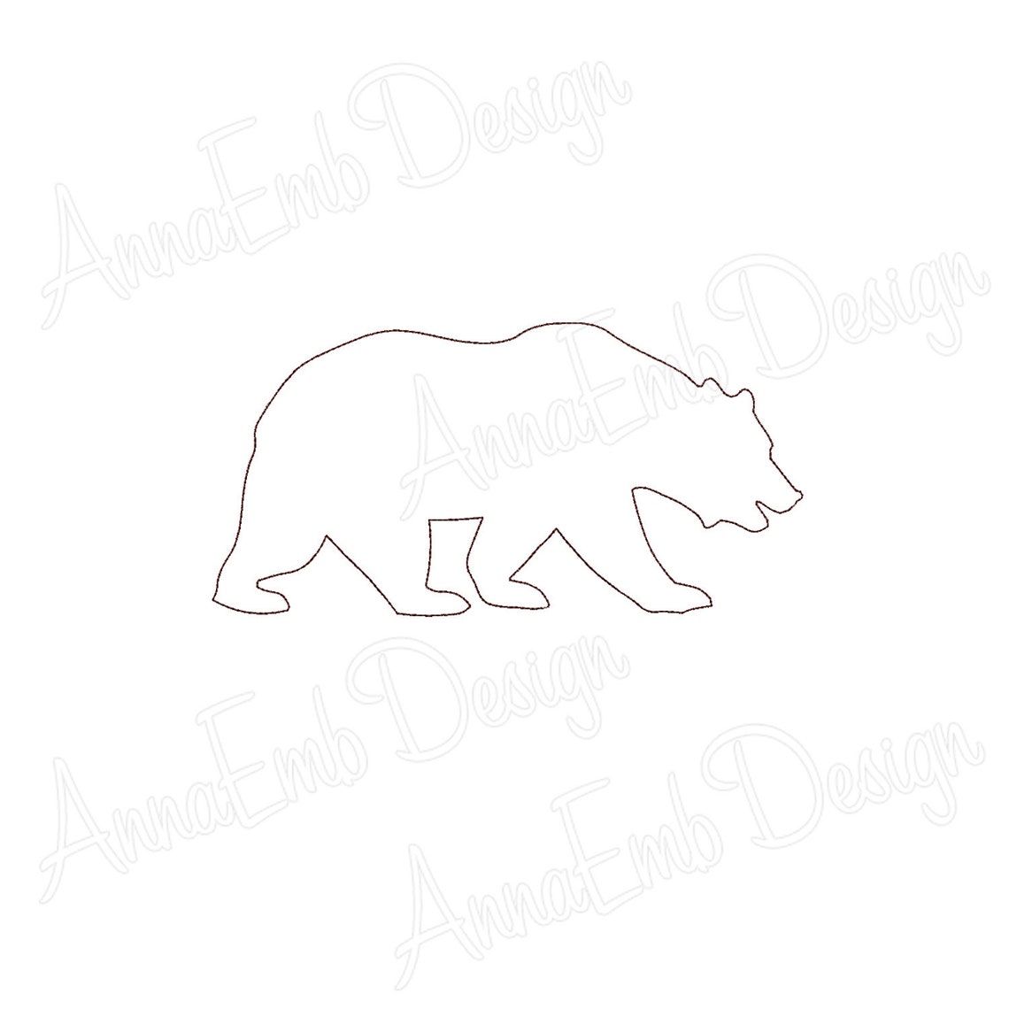 Bear Embroidery Design. Bear Design. Mini Bear. Bear Outline. - Etsy