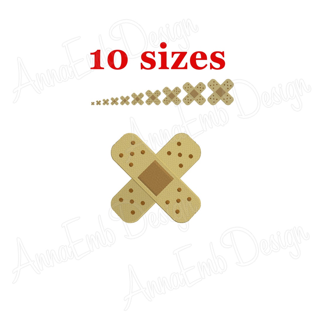Band Aid Embroidery Design. Band Aid Silhouette. Band Aid Mini ...