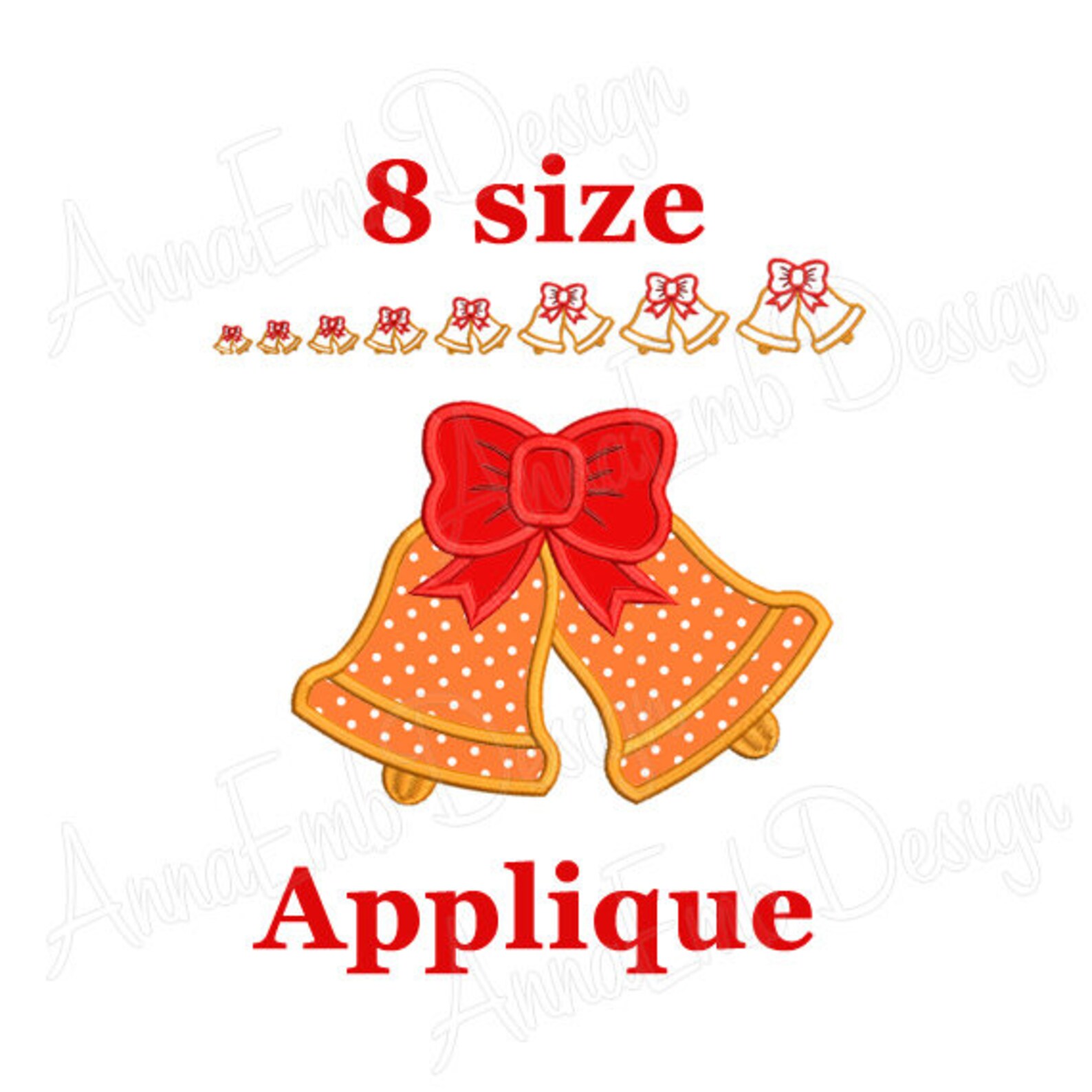 Christmas Bell Applique Embroidery Design. Mini Bell. - Etsy