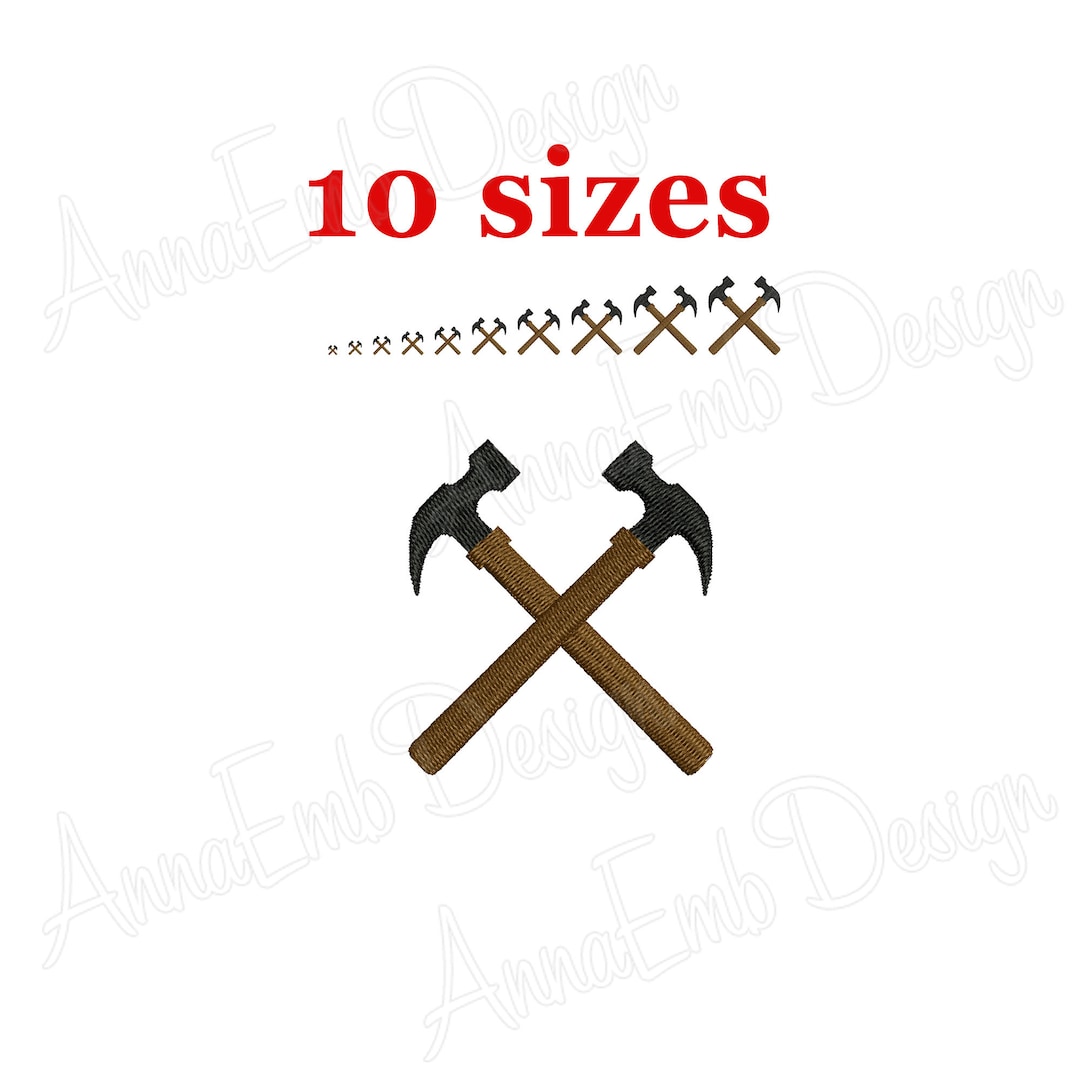 Hammer Embroidery Design. Tools Embroidery. Hammer Silhouette. Hammer ...