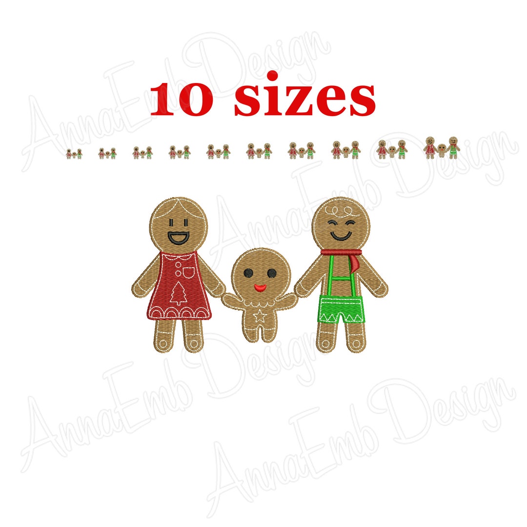 Gingerbread Man Embroidery Design. Mini Gingerbread Man. Machine ...