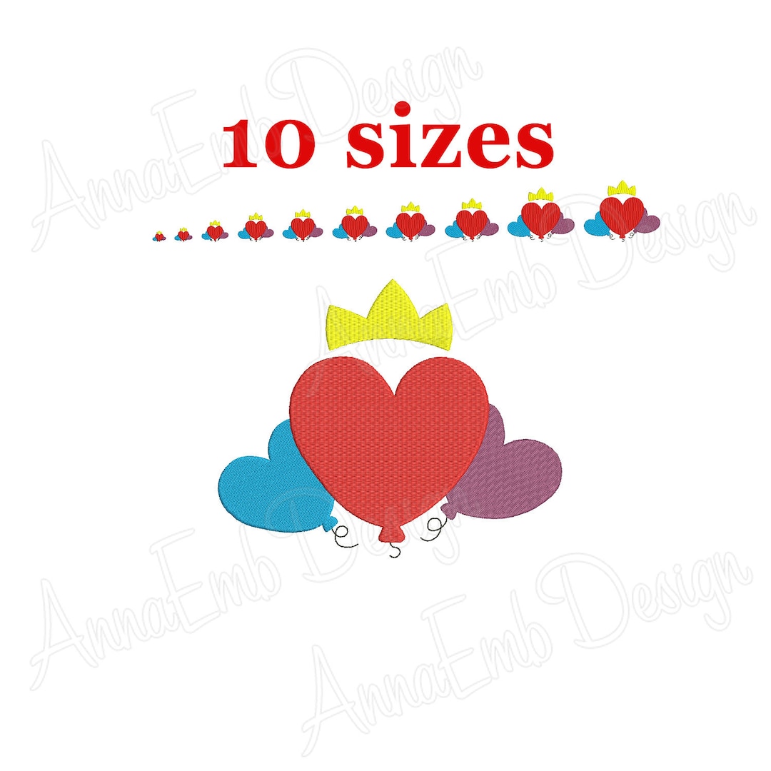 Three Hearts Embroidery Design. Heart Embroidery Design. Mini Heart ...