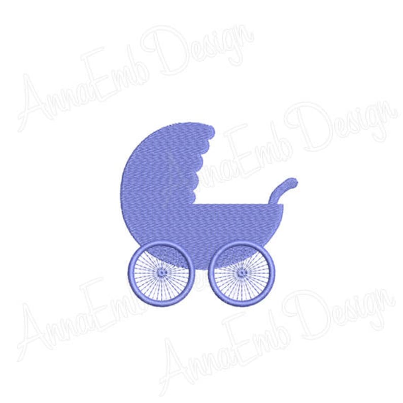 Baby Carriage Machine Embroidery Design. Baby Pram Design. | Etsy
