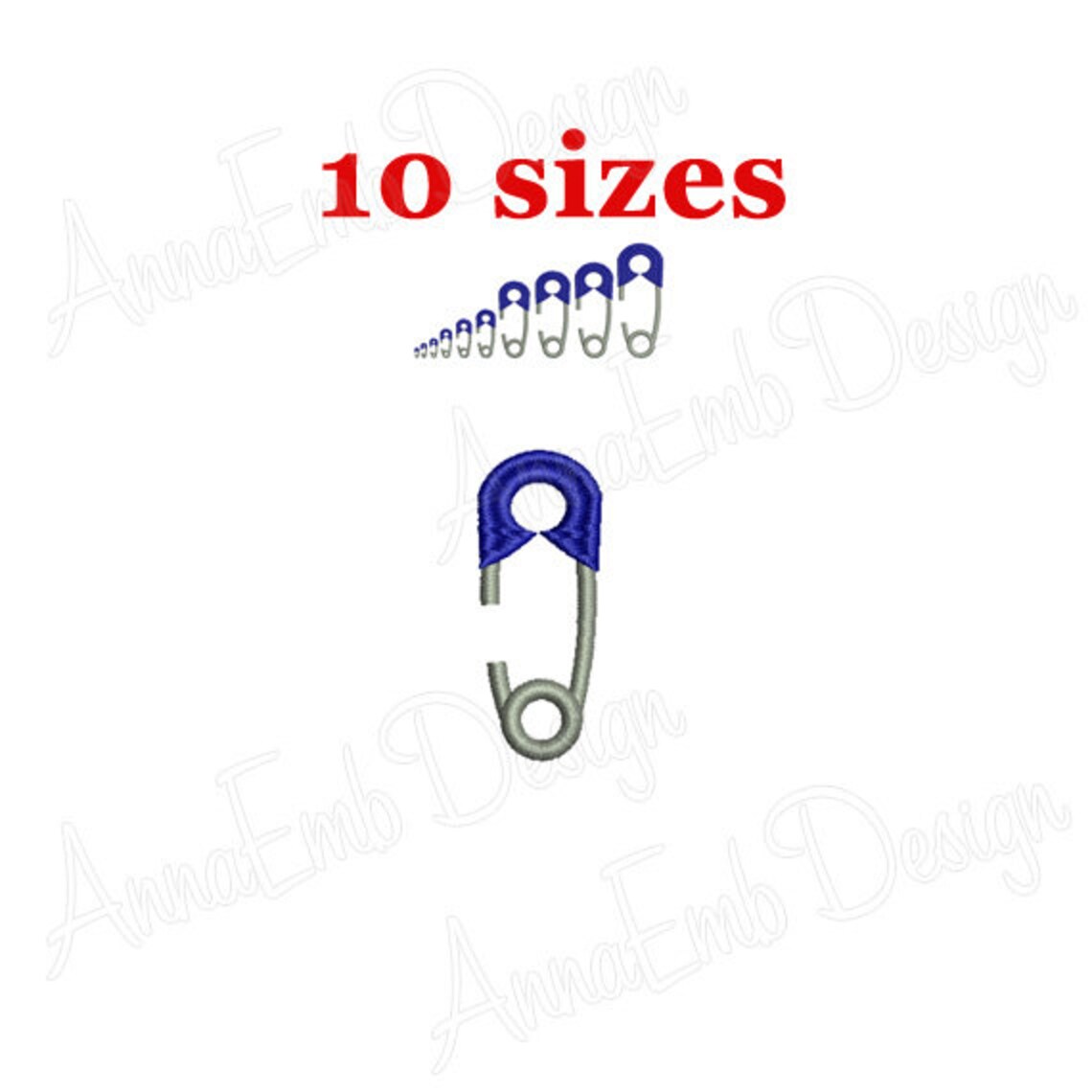 Diaper Pin Embroidery Design. Diaper Pin Filled Stich. Diaper - Etsy