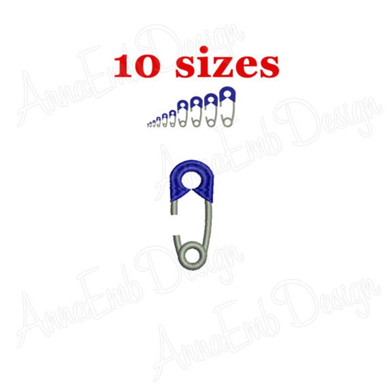 Diaper Pin Embroidery Design. Diaper Pin Filled Stich. Diaper - Etsy