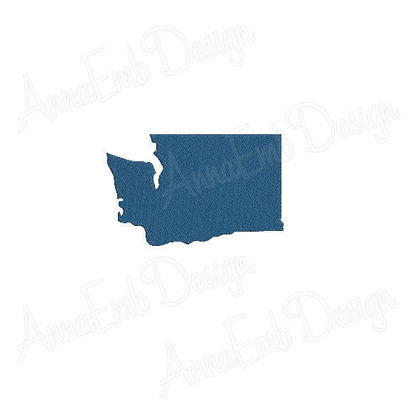 Washington Embroidery Design. Washington State Design. Machine - Etsy