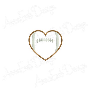 Heart Football Applique Embroidery Design. Machine Embroidery Design ...