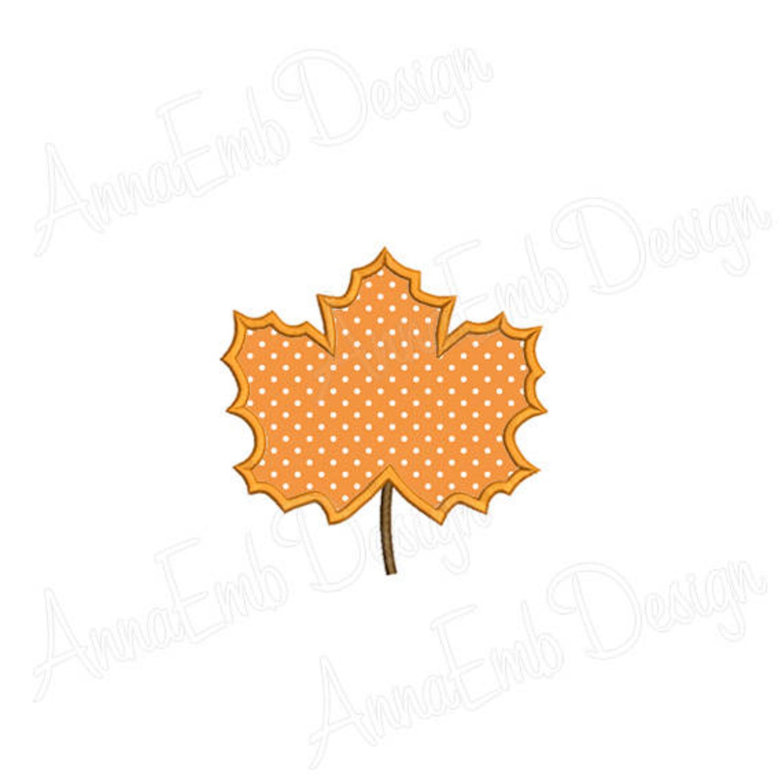 Maple Leaf Applique Embroidery Design. Maple Leaf Mini. | Etsy