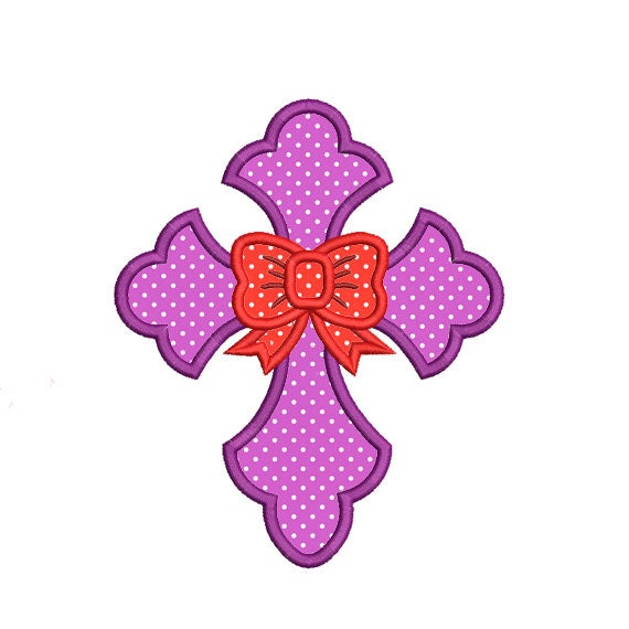 Cross Applique Embroidery Design. Cross Embroidery Design. | Etsy