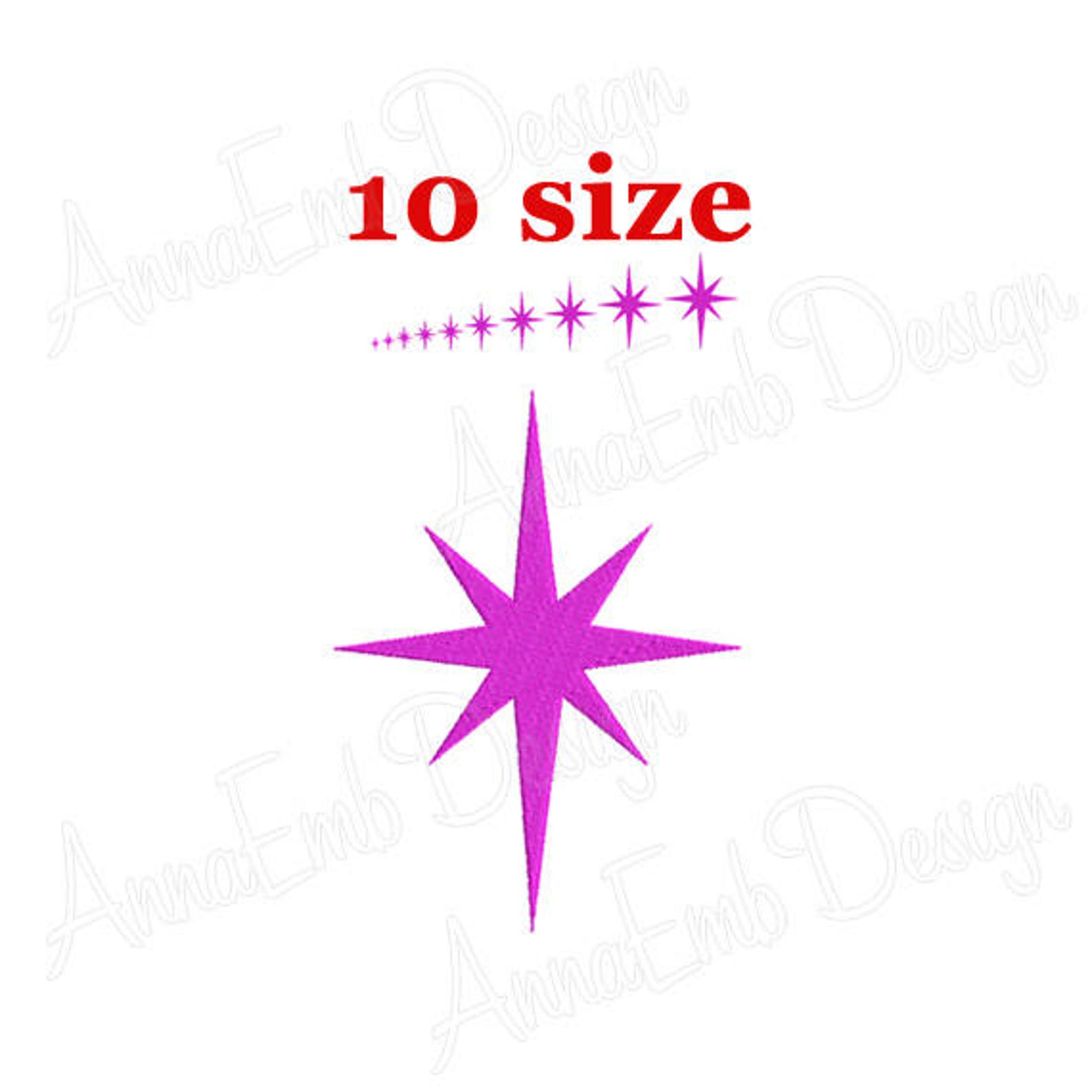 Star Embroidery Design. Star Fill Design. Christmas Star. - Etsy