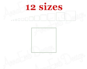 Square Frame Embroidery Design Instant Download - Etsy