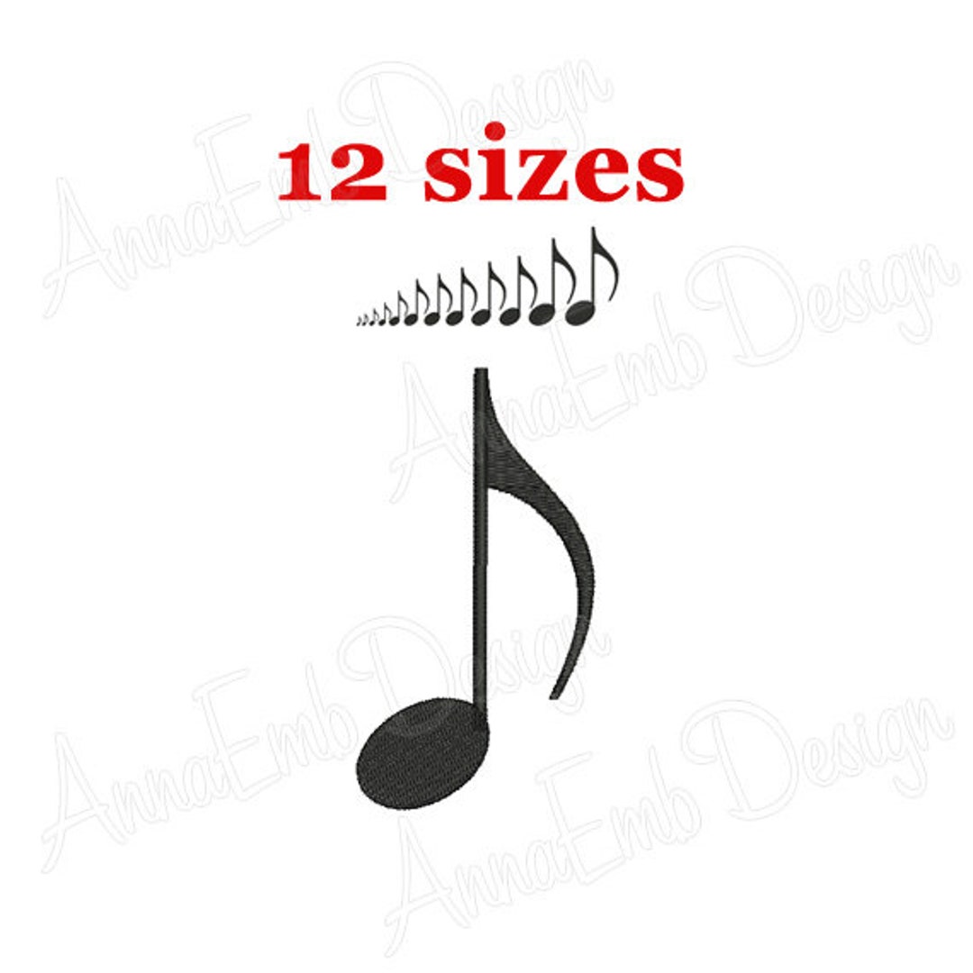 Music Note Embroidery Design. Machine Embroidery Design. Music Note ...