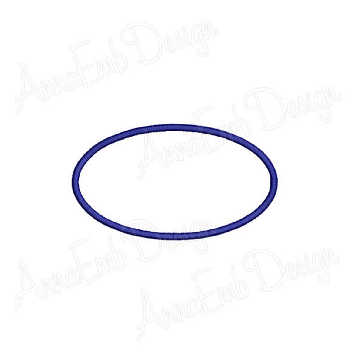 Oval Applique Embroidery Design. Oval Monogram Applique. Oval - Etsy