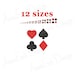 Card Suits Embroidery Design. Card Suits Silhouette Card Suits Mini ...