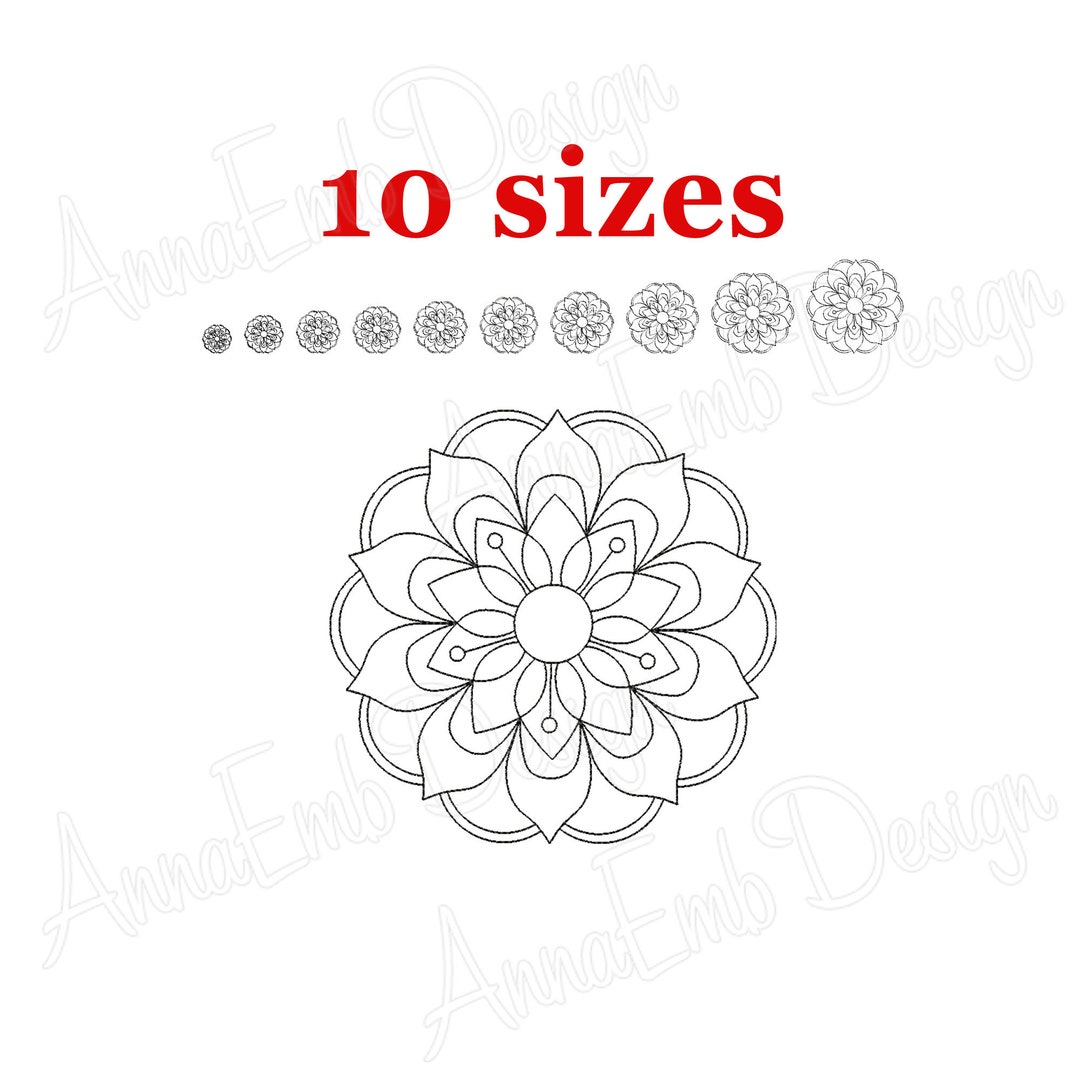 Snowflake Embroidery Design. Mandala Embroidery Design. - Etsy