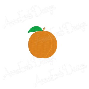 Peach Embroidery Design. Peach Mini Embroidery. Fruit Embroidery Design ...