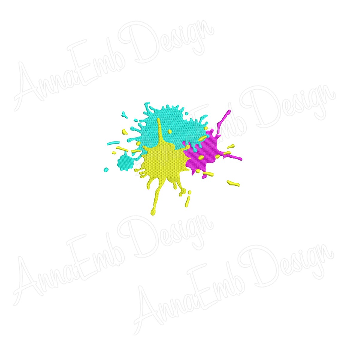 Splash Embroidery Design. Blot Embroidery Design. Paint Blot Embroidery ...