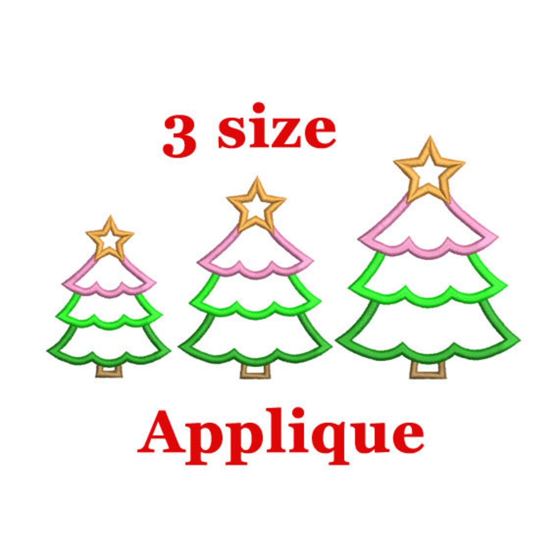 Christmas Tree Applique Embroidery Design. Christmas Applique - Etsy