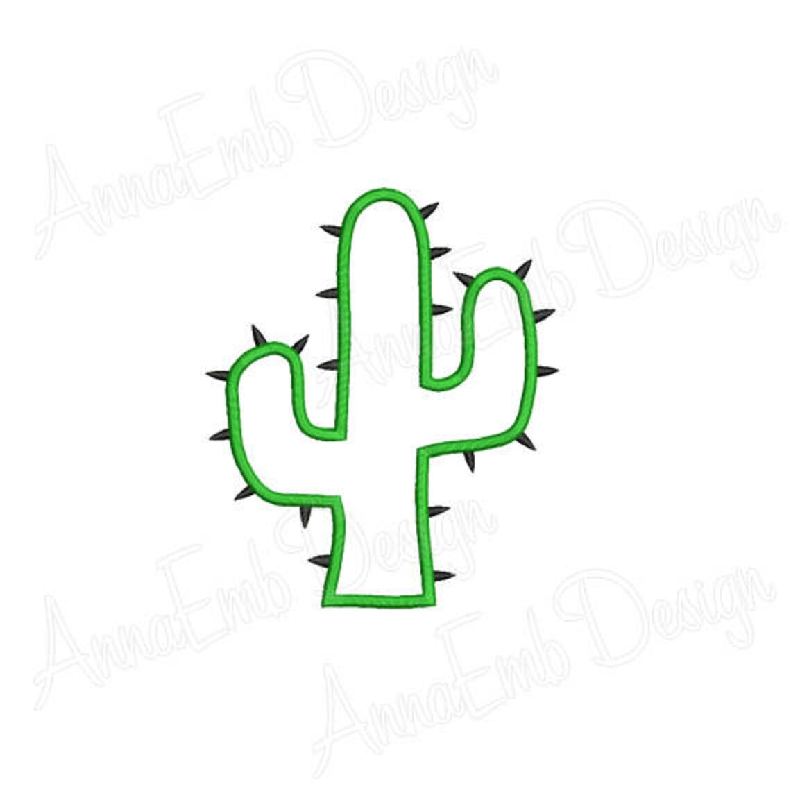 Cactus Applique Embroidery Design. Cactus Embroidery Design. - Etsy