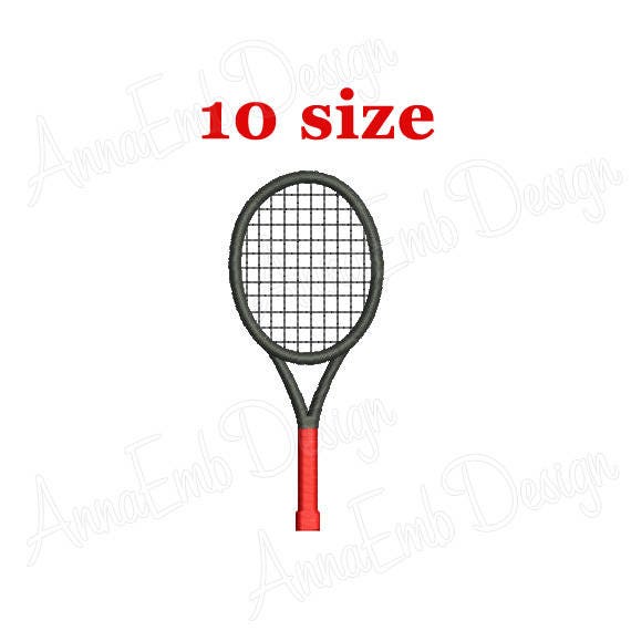Tennis Racket Embroidery Design. Machine Embroidery Designs. - Etsy