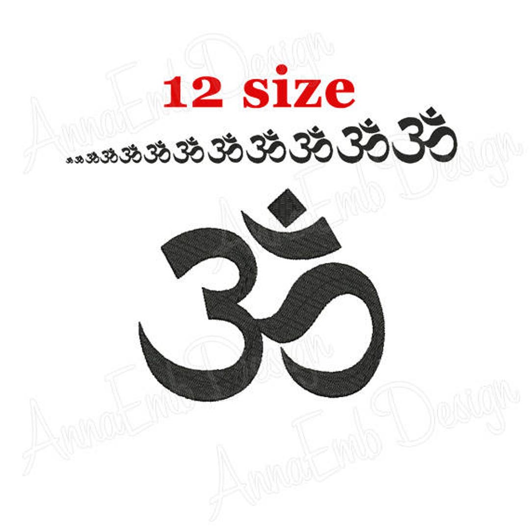 Om Symbol Embroidery Design. Om Symbol Mini Embroidery. Ohm Aum Symbol ...