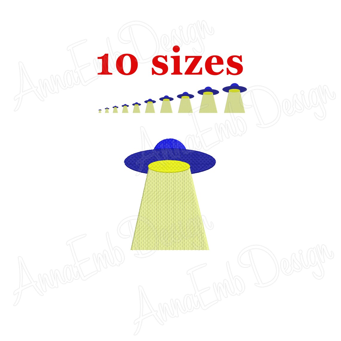 UFO Embroidery Design. UFO Mini. Machine Embroidery Design. | Etsy