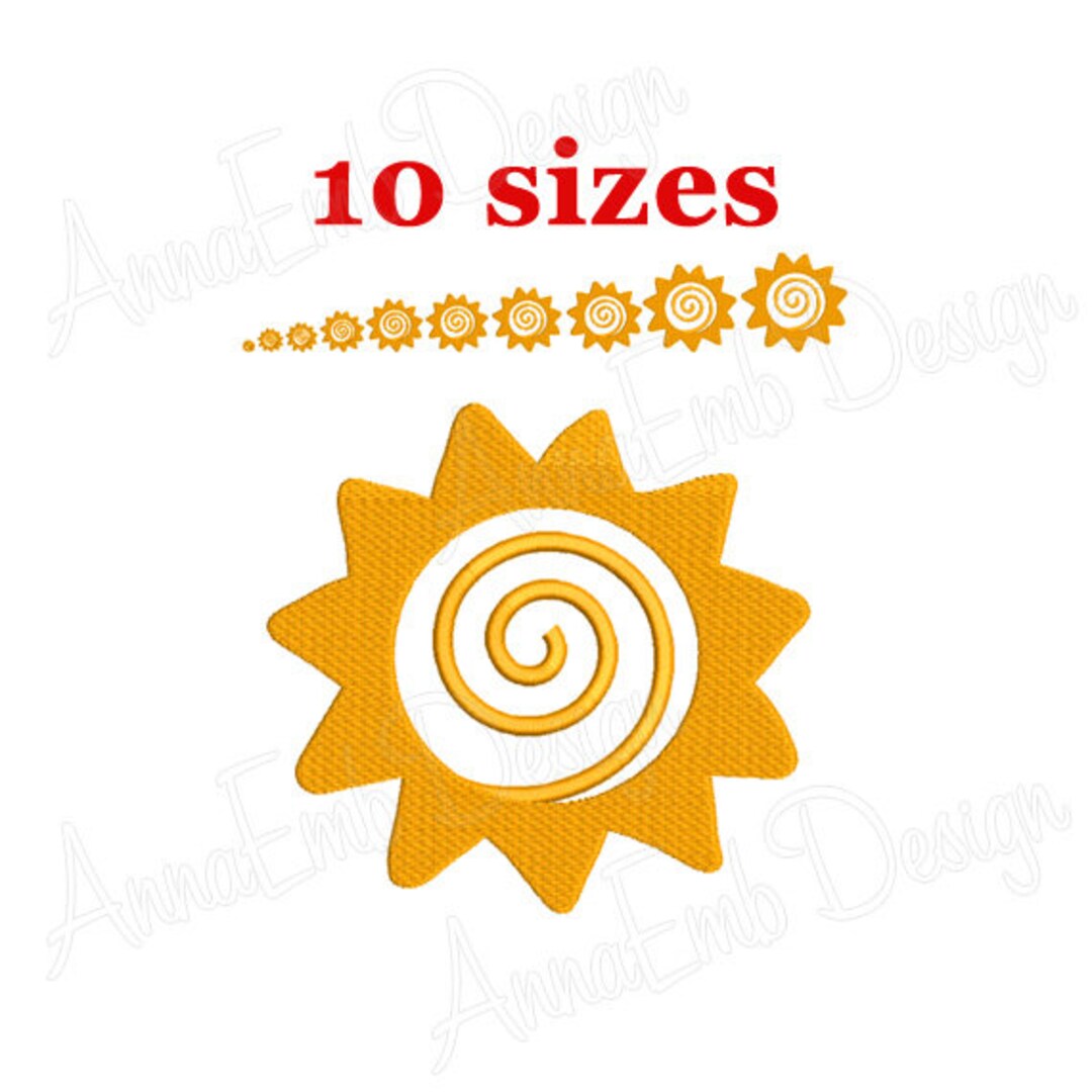 Sun Embroidery Design. Sunshine Design. Mini Sun Embroidery. Sun ...