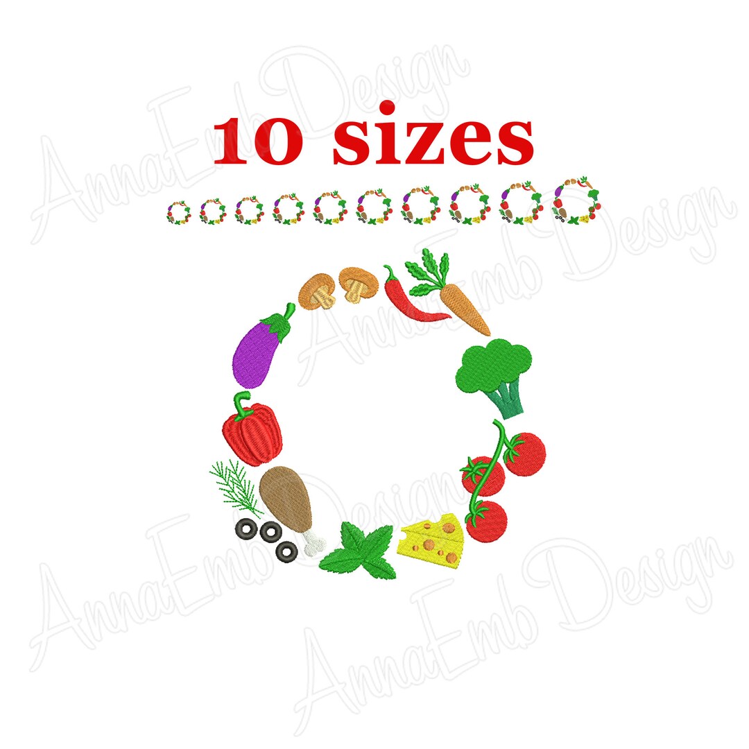 Vegetables Embroidery Design. Vegetable Garden. Vegetables Design ...