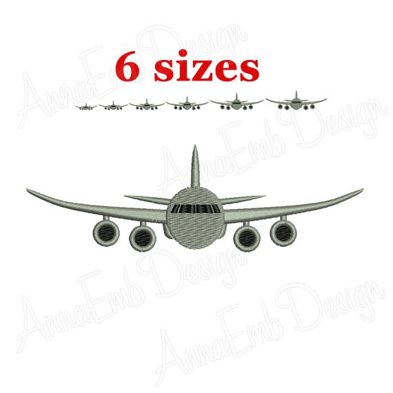 Airplane Embroidery Design. Airplane Machine Embroidery | Etsy