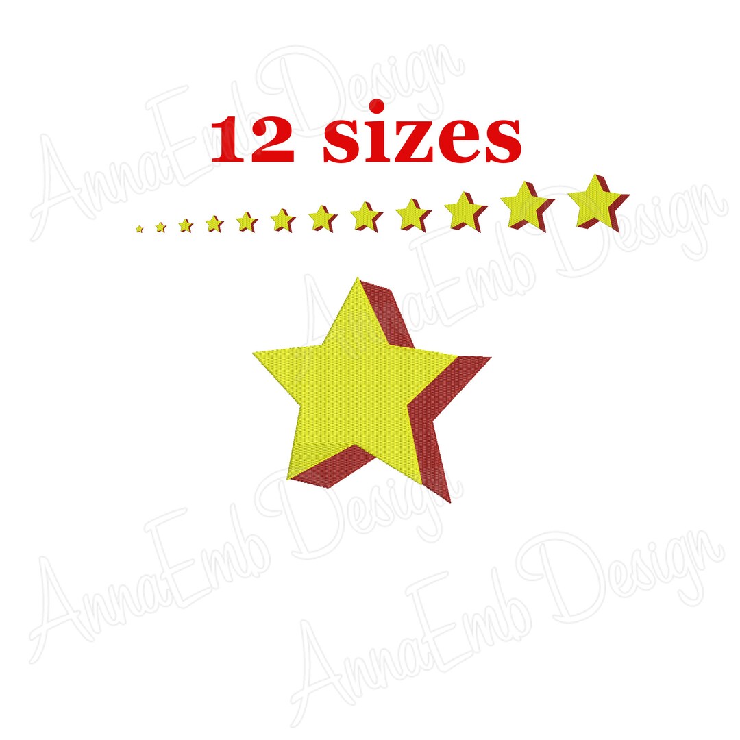 Star Embroidery Design. Star Machine Embroidery. Star Fill Design ...