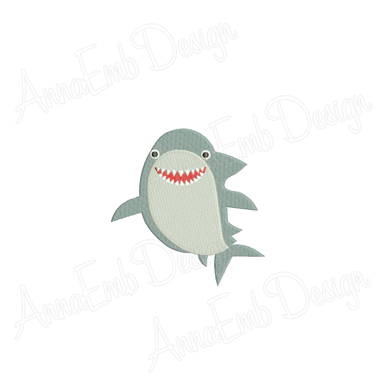 Shark Embroidery Design. Shark Silhouette. Mini Shark Embroidery Design ...