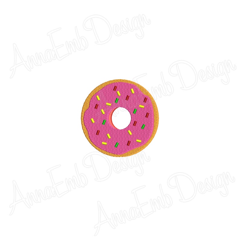 Donut Embroidery Design. Donut Silhouette. Machine Embroidery Design ...