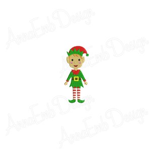 Christmas Elf Embroidery Design. Mini Elf. Elf Filled Stitch. Baby ...