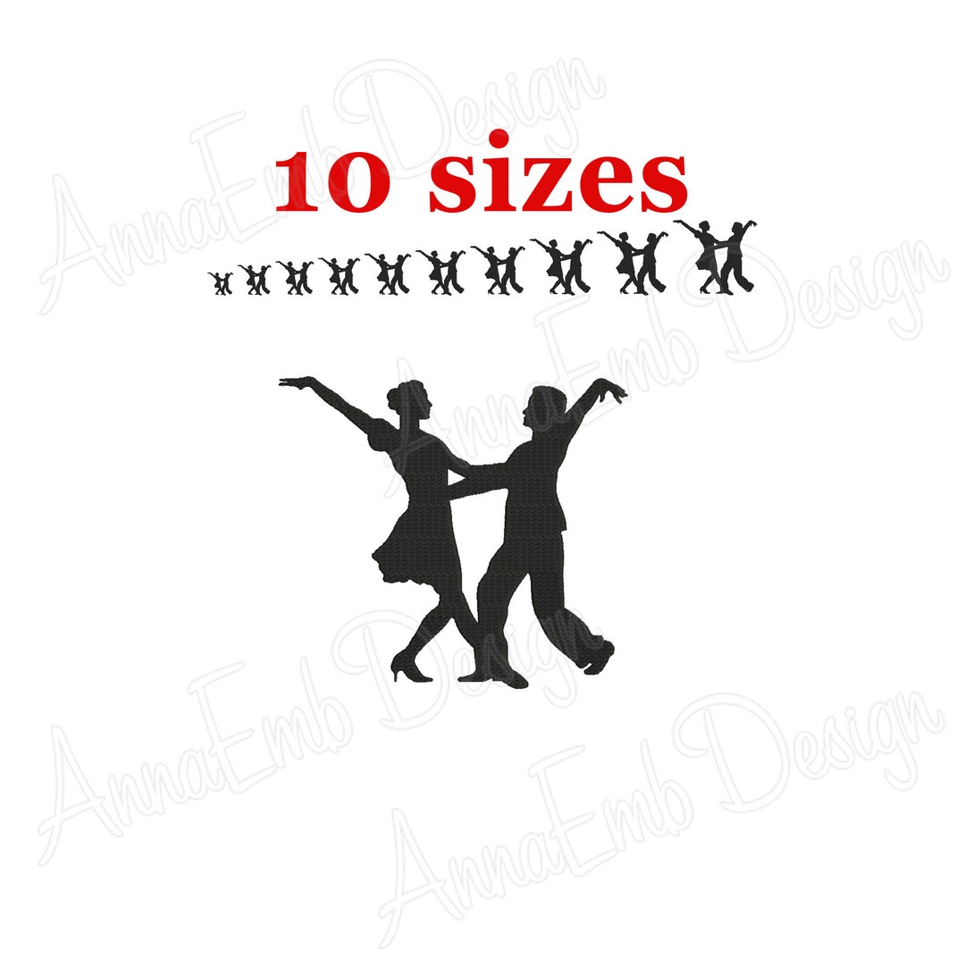 Dancers Embroidery Design. Dancers Silhouette. Machine Embroidery ...