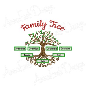 Family Tree Embroidery Design. Tree of Life Embroidery Design. Machine ...