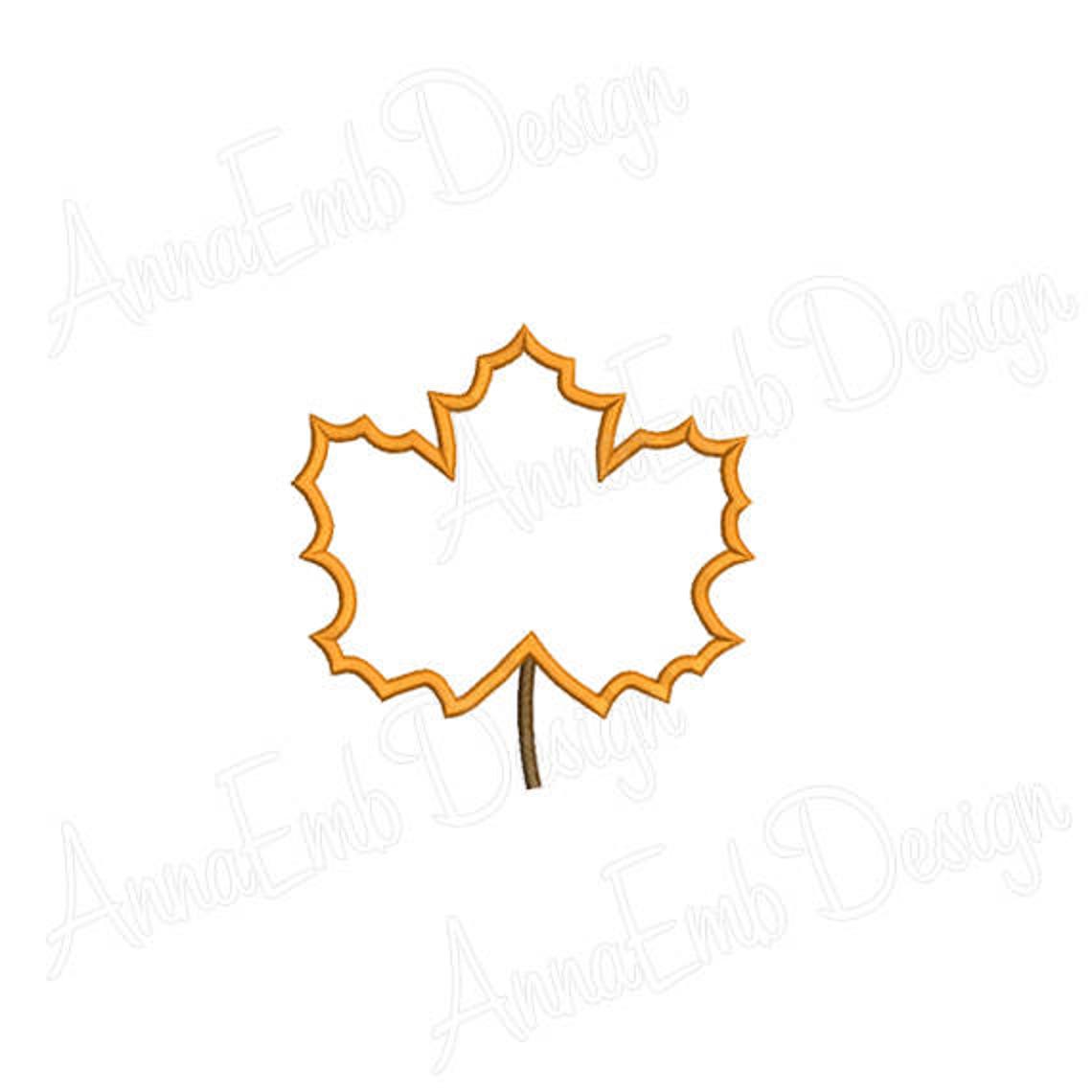 Maple Leaf Applique Embroidery Design. Maple Leaf Mini. | Etsy